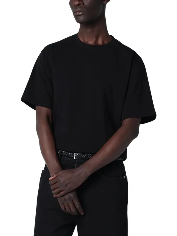 Saint Laurent Oversized Cotton T-shirt With Cassandre Logo - Black