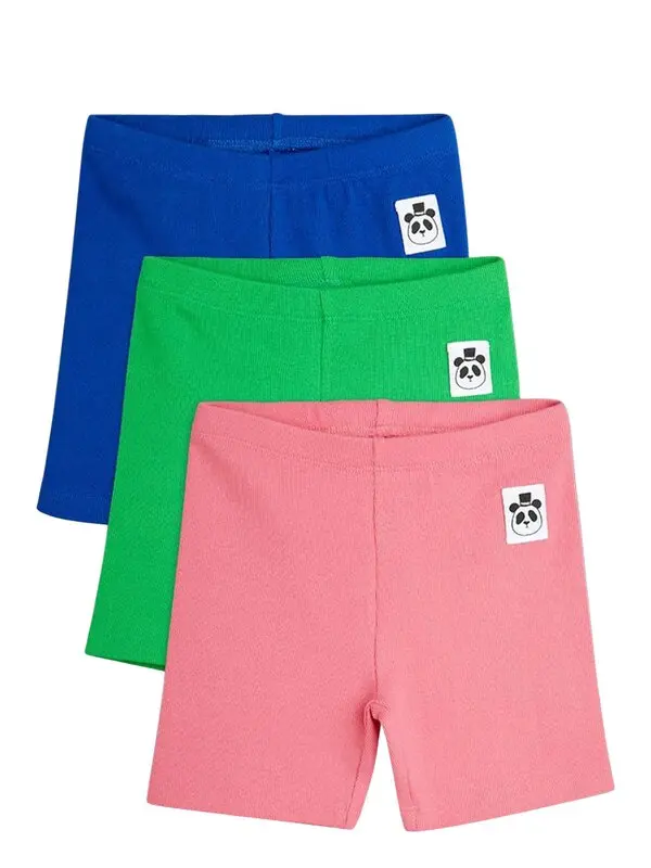 MINI RODINI Set Of Three Cotton Shorts - Multicolor