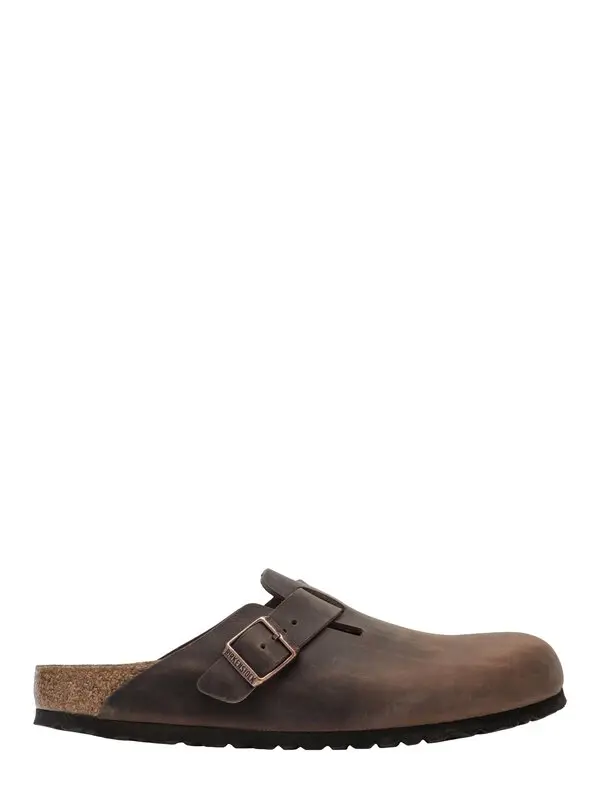 BIRKENSTOCK Habana Oiled Leather Boston Clogs - Brown