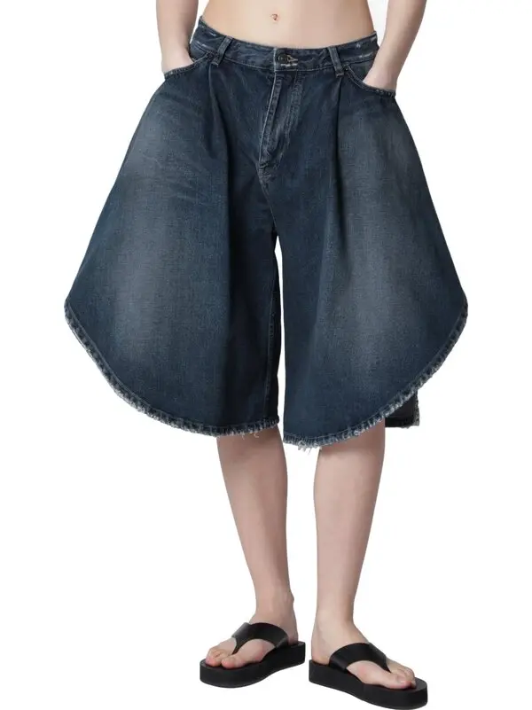Balenciaga Tulipano Denim Bermuda Shorts - Blue