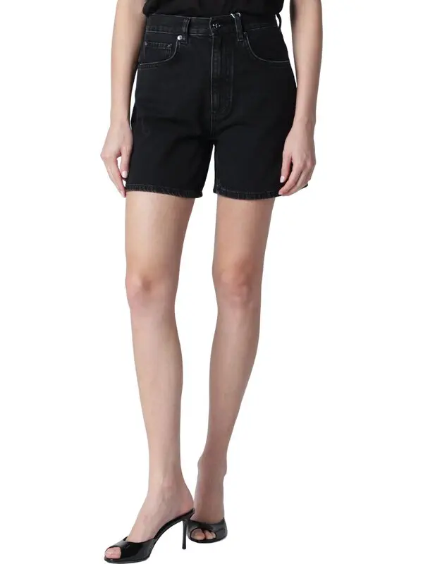 ANINE BING Delaney Denim Shorts - Black