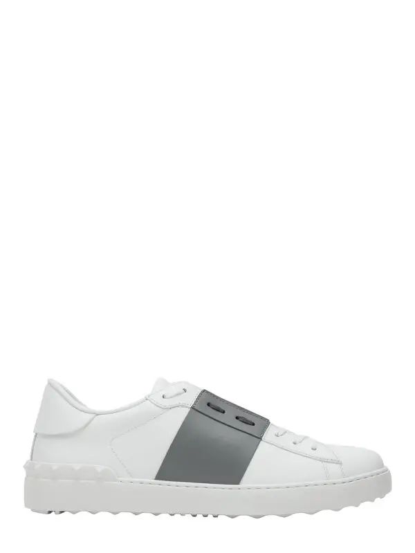 Valentino Garavani Calfskin Leather Open Sneakers - White
