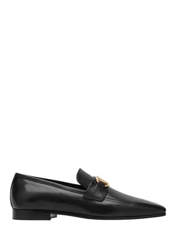 Valentino Garavani Vlogo Signature Goatskin Loafers - Black