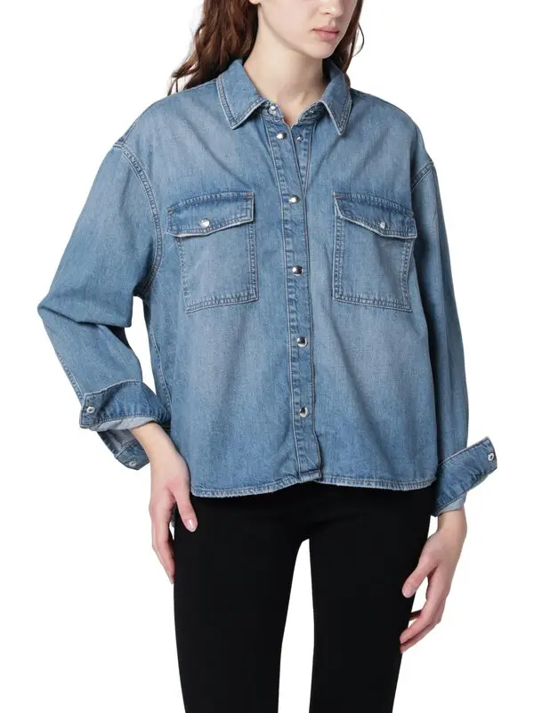 ANINE BING Paxton Denim Shirt - Light Blue