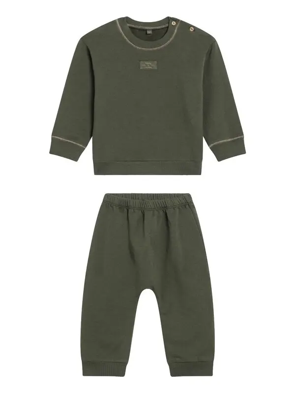 TEDDY & MINOU Two-piece Cotton Suit - Green