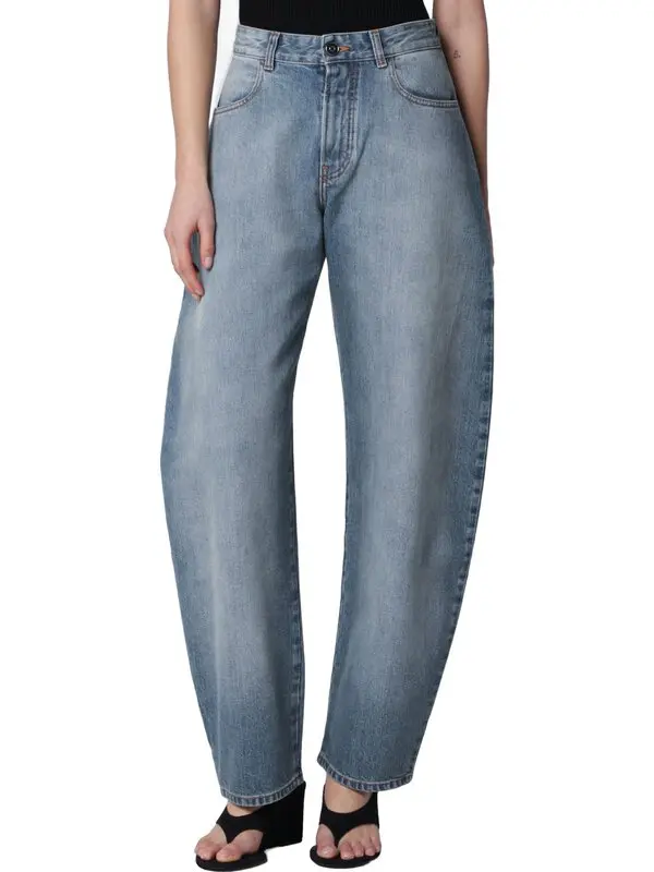 Alaïa Low-rise Curved-leg Jeans - Blue