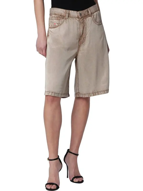 DIESEL® Viscose Bermuda Shorts - Beige