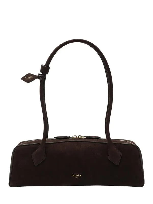 Alaïa Le Teckel Medium Bag In Calfskin Nubuck - Brown