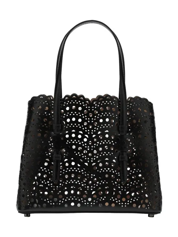 Alaïa Mina 25 Wavy Vienne Tote - Black