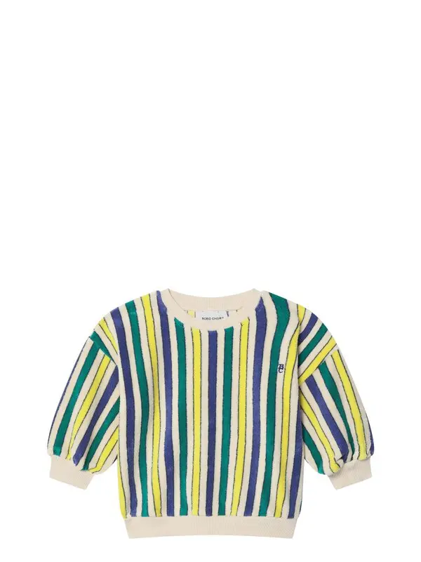 BOBO CHOSES Striped Organic Cotton Terry Sweatshirt - Multicolor