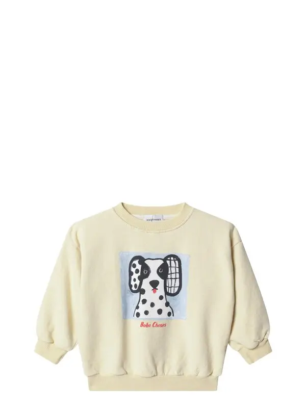 BOBO CHOSES Van Dog Cotton Sweatshirt - Yellow