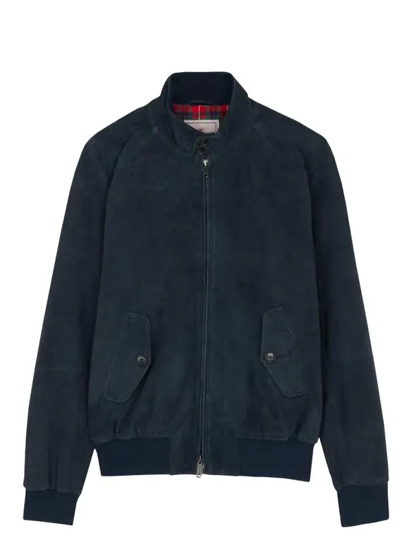 BARACUTA G9 Suede Jacket - Blue