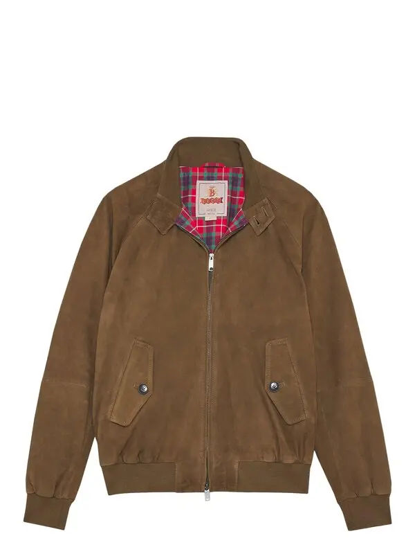 BARACUTA G9 Suede Jacket - Green