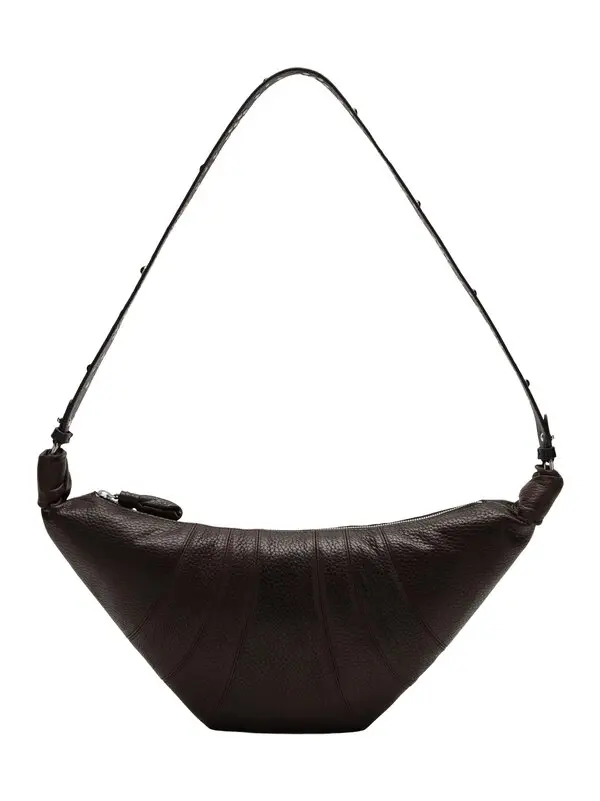 LEMAIRE Medium Croissant Bag With Studded Strap - Brown