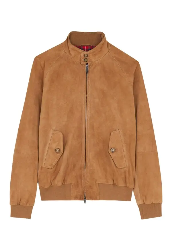 BARACUTA G9 Suede Jacket - Brown