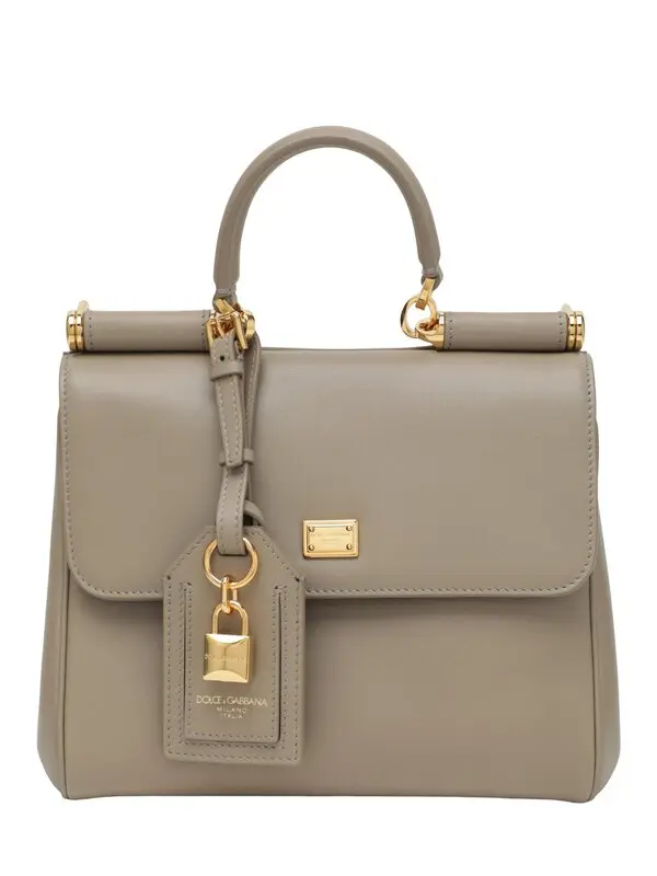 Dolce & Gabbana My Sicily" Leather Shoulder Bag - Beige