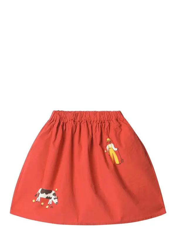 BOBO CHOSES Farm Adventure Skirt - Red