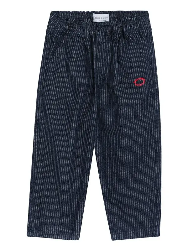 BOBO CHOSES Striped Denim Jeans - Blue