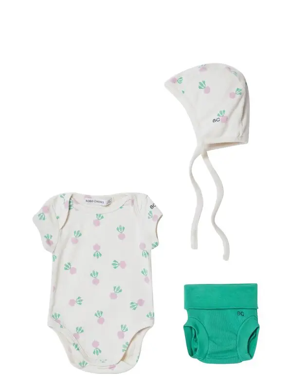 BOBO CHOSES Three-piece Cotton Set - Green