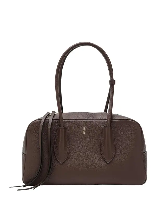 NOESI Betty Bag In Grained Leather - Brown