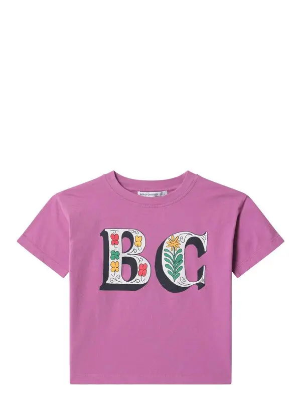 BOBO CHOSES Spring Letters T-shirt - Pink