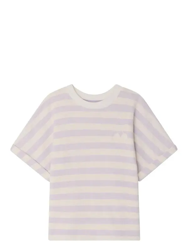 Bonpoint Striped Cotton T-shirt - Purple