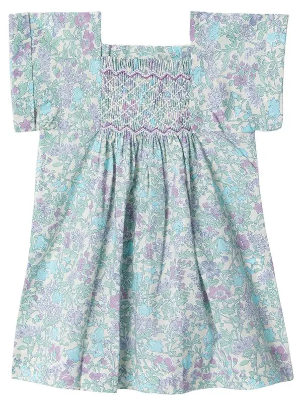 Bonpoint Pais Liberty Fabric Mini Dress - Light Blue