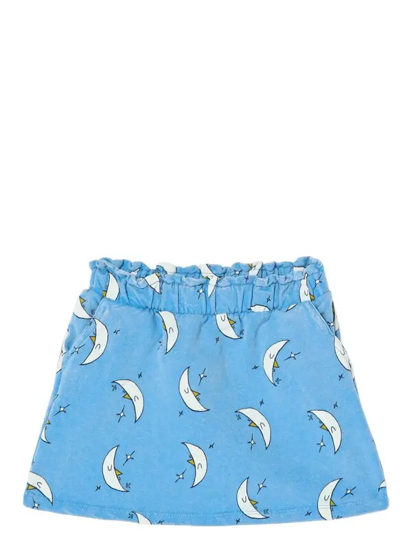 BOBO CHOSES Printed Cotton Skirt - Light Blue