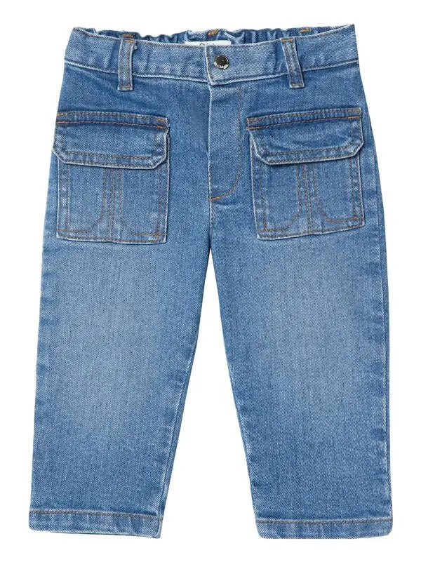 Chloé Washed-effect Denim Jeans - Blue