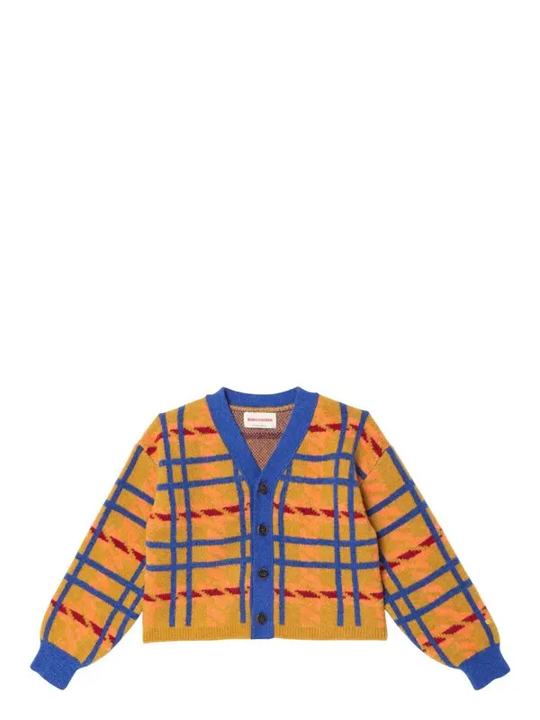 BOBO CHOSES Madras Check Cardigan - Multicolor