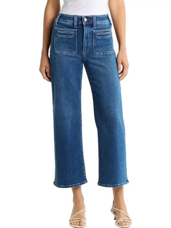 Paige Anessa Pocket Wide-leg Jeans - Crosswind