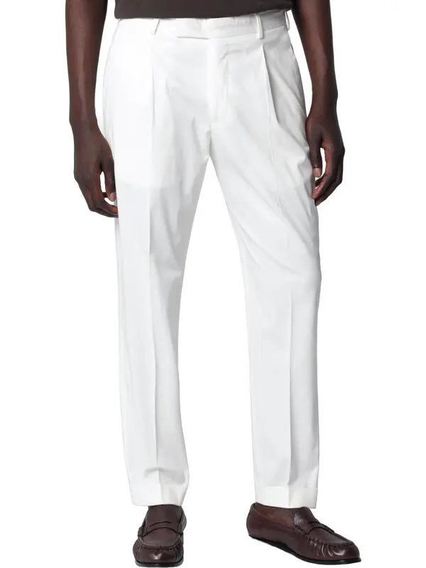 PT TORINO Cotton Trousers - White