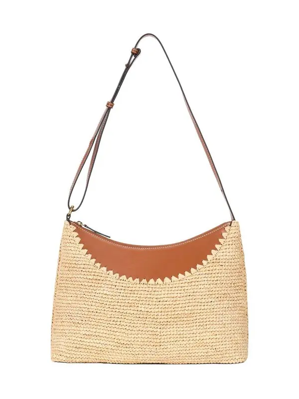 Staud Rowey Shoulder Bag - Natural/tan