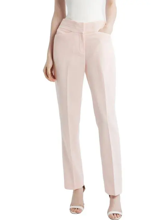 TAHARI ASL Bell-bottom Trousers - Slipper Pink