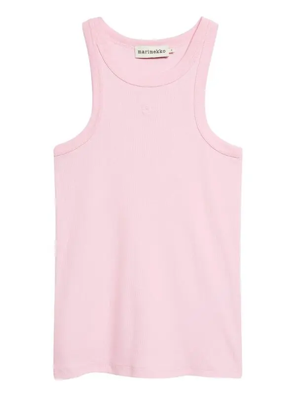 Marimekko Kupla Unikko Embroidered Tank Top - Light Pink
