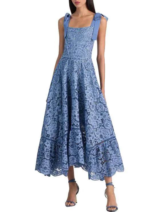 Alice + Olivia Rosalee Lace Sundress - Indigo