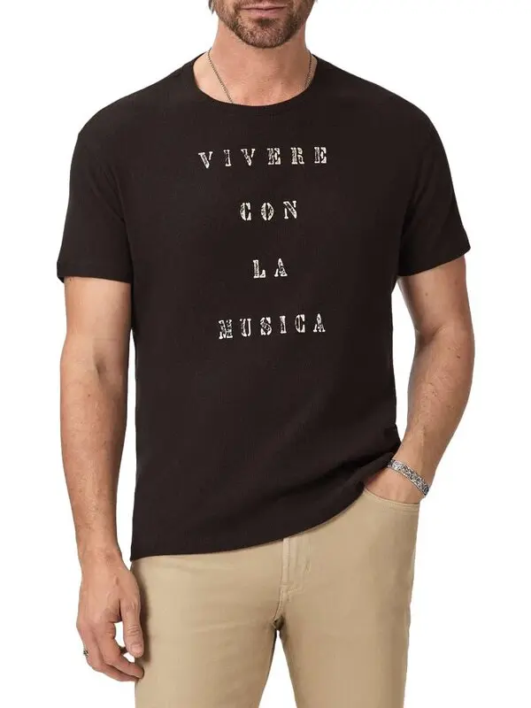 John Varvatos Graphic Crewneck T-shirt - Brandy