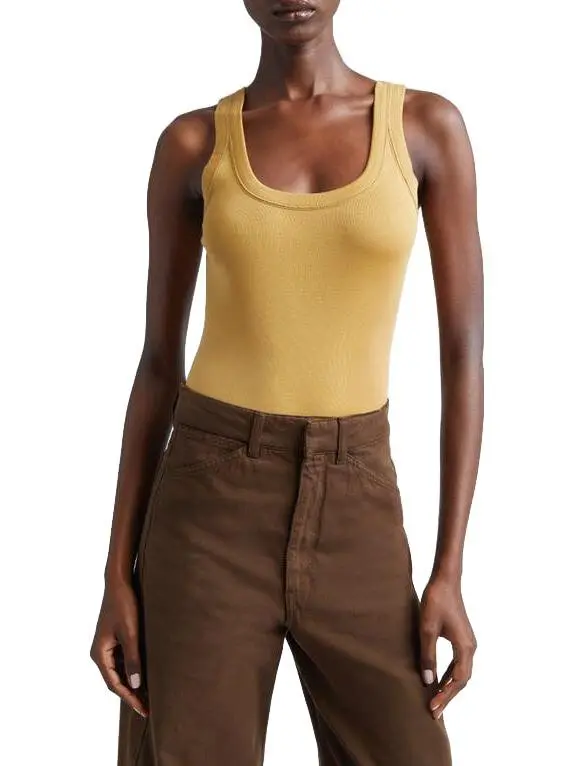 LEMAIRE Cotton Rib Tank - Ochre