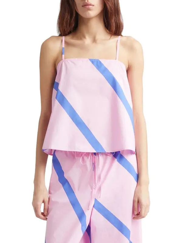 Marimekko Puisto Basso Stripe Camisole - Blue Pink