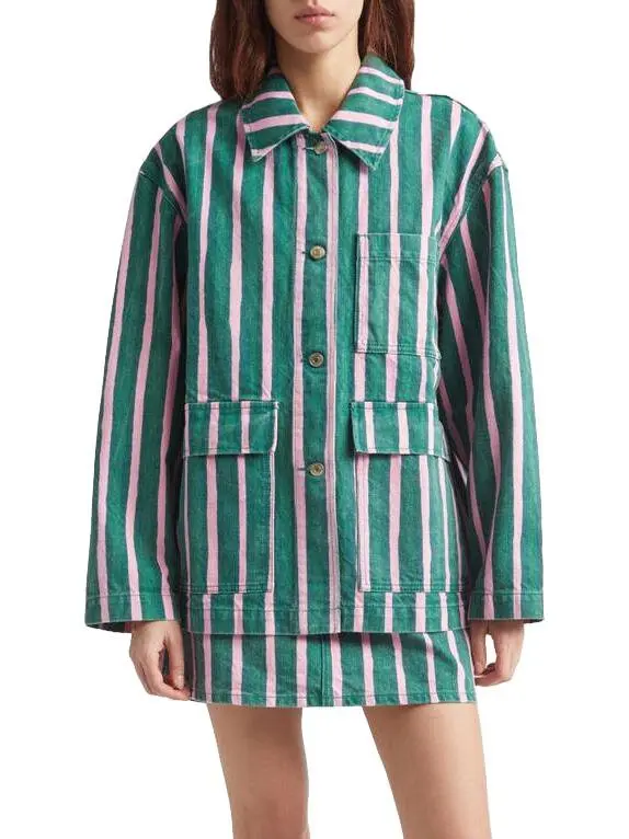 Marimekko Piccolo Stripe Jacket - Green Pink