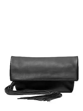 Michael Kors Thalitha Leather Foldover Clutch - Black