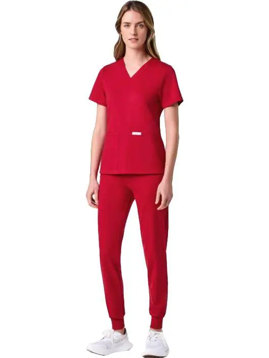 JAANUU Ultralast Essential Performance 6-pocket Scrub Set - Red