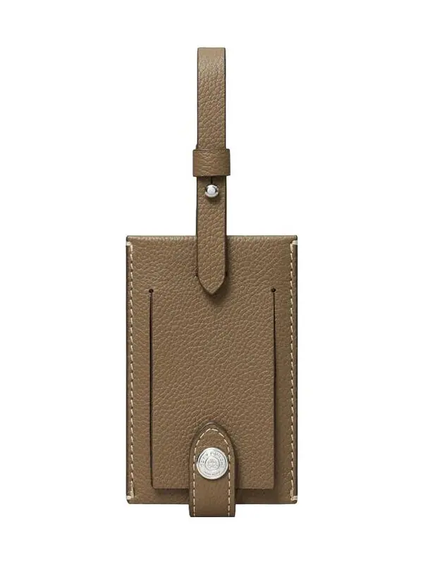 Tory Burch Leather Luggage Tag - Wild Mushroom