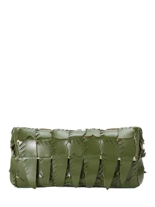 Staud Leather Clutch - Leaf