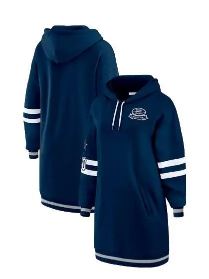 WEAR BY ERIN ANDREWS Dallas Cowboys Hoodie Dress - Navy