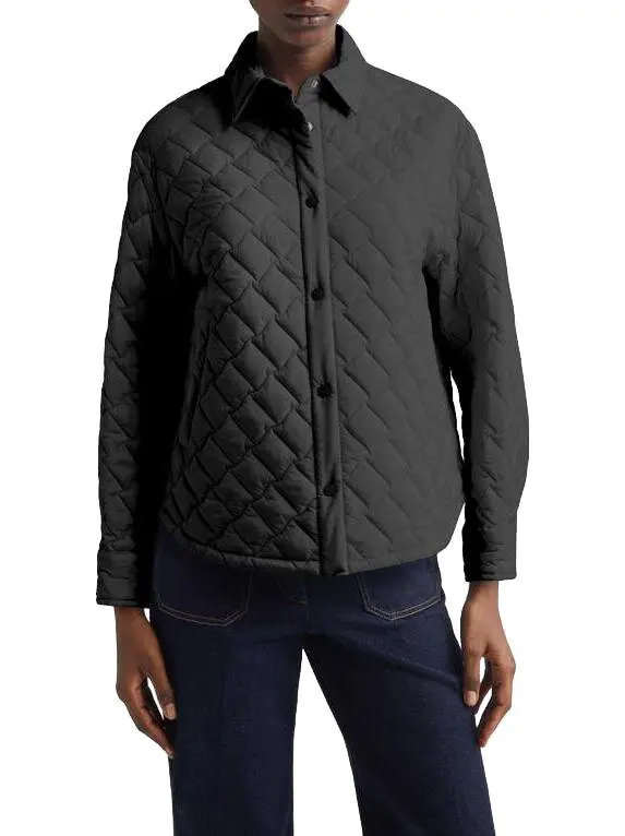 Herno Ecoage Quilted Shirt Jacket - Black