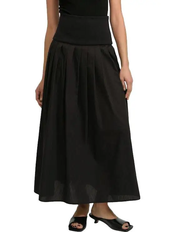 MARCELLA Kenmare Pleated Maxi Skirt - Black