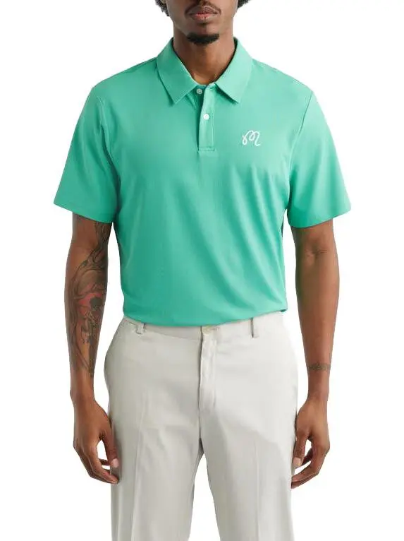 MALBON Fairway Polo - Marine Green