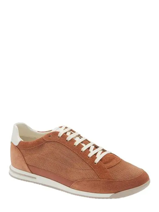 Brunello Cucinelli Suede Knit Effect Sneakers - Cme44 Burnt Orange