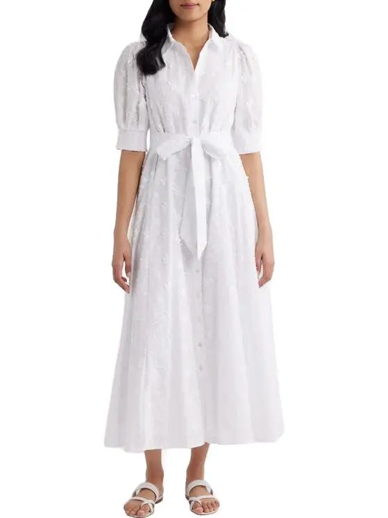 Lilly Pulitzer® Larkyn Midi Shirtdress - Resort White Monarch
